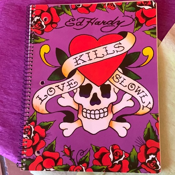 Lisa Frank | Office | Ed Hardy Notebook | Poshmark